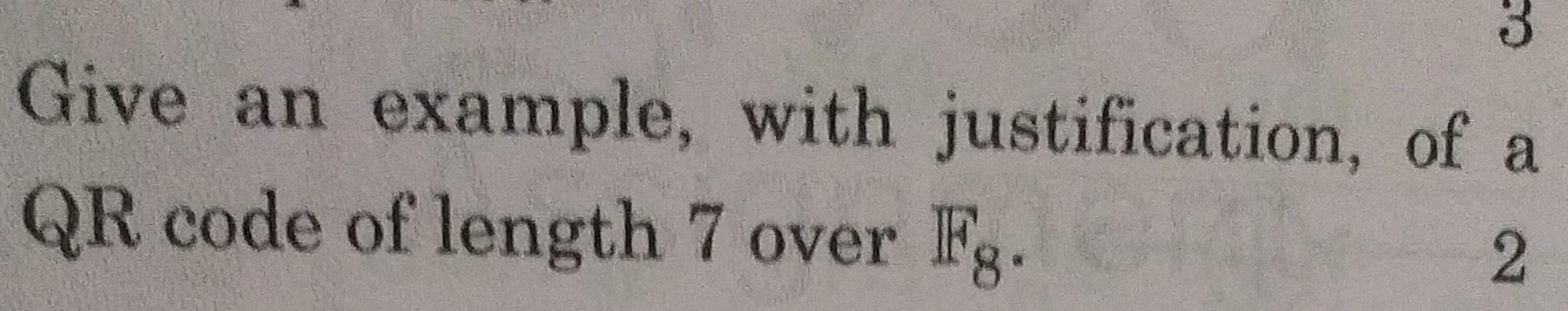 Give an example, with justification, of a QR code of | Chegg.com