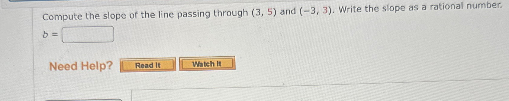 Solved Compute the slope of the line passing through (3,5) | Chegg.com