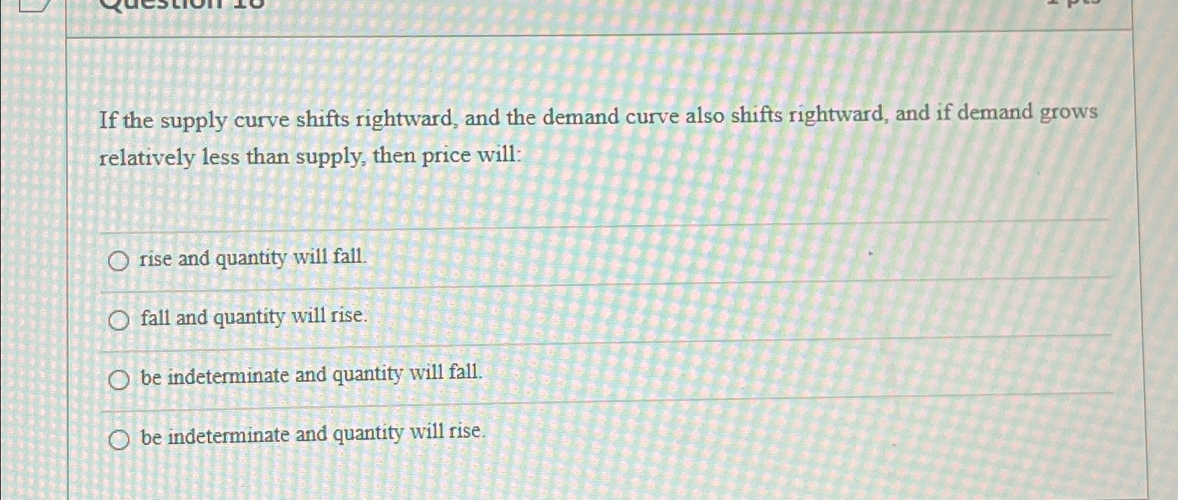 Solved If the supply curve shifts rightward, and the demand | Chegg.com