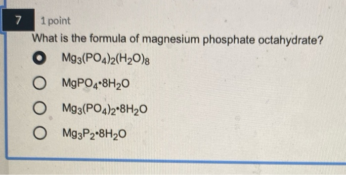 Solved 2 1 point What is the formula of cobalt(III) | Chegg.com