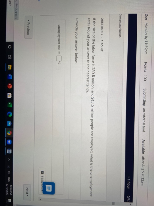 Solved - 1 hour Content attribution QUESTION 2 . 1 POINT | Chegg.com