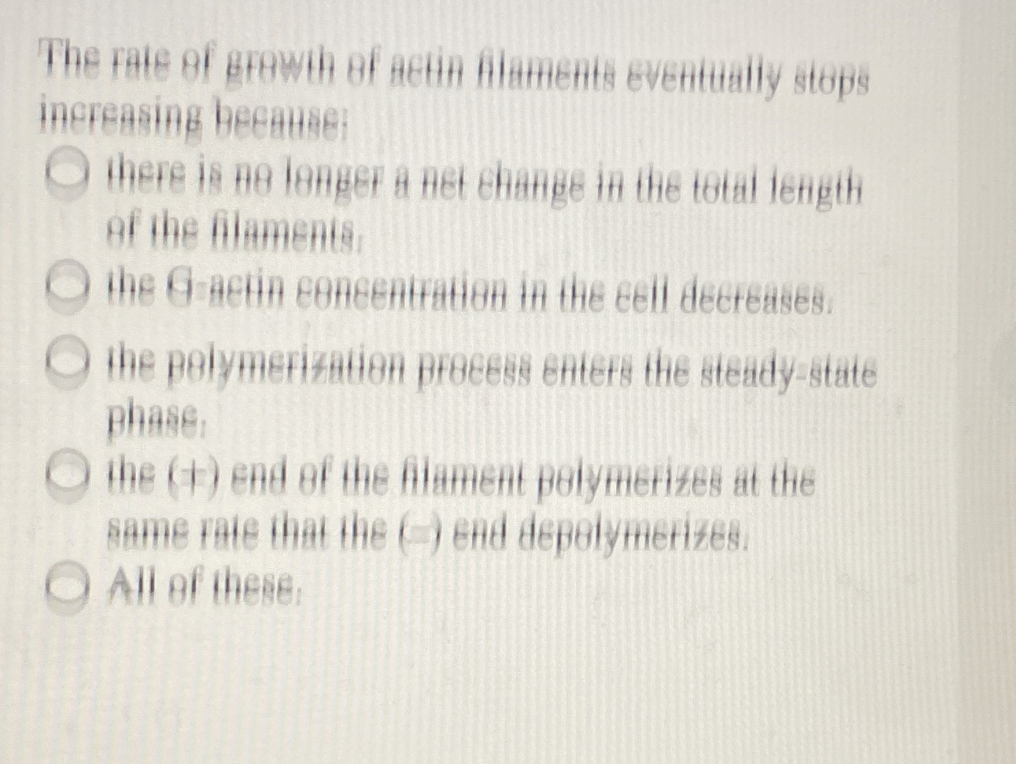 Solved The fate of Brawih of actin filaments everitually | Chegg.com