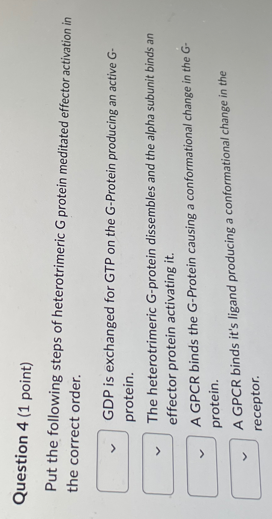 Solved Question 4 (1 ﻿point)Put the following steps of | Chegg.com