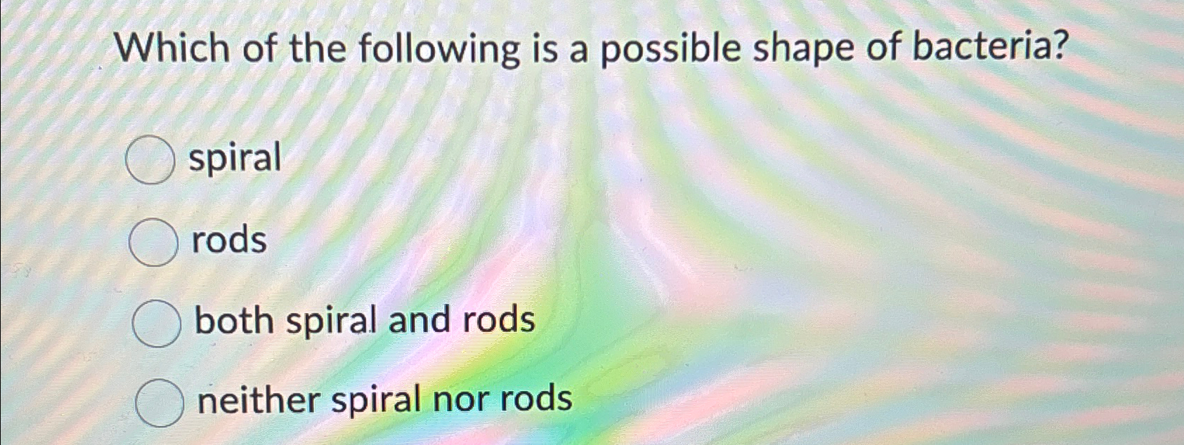 Solved Which of the following is a possible shape of | Chegg.com