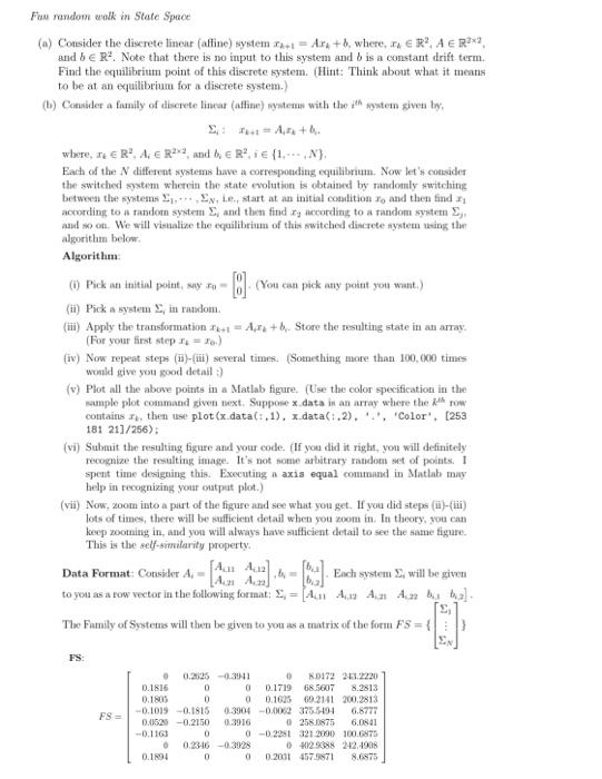 Solved Fun random walk in State Space (a) Consider the | Chegg.com