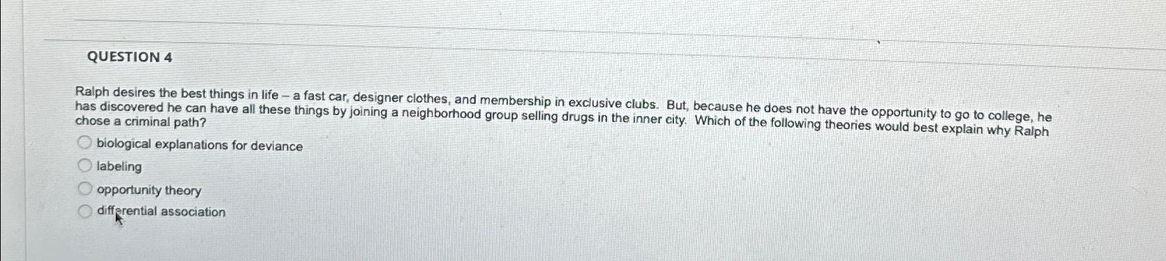 Solved QUESTION 4Ralph desires the best things in life - ﻿a | Chegg.com