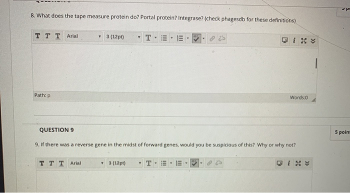 Solved 8. What does the tape measure protein do? Portal | Chegg.com