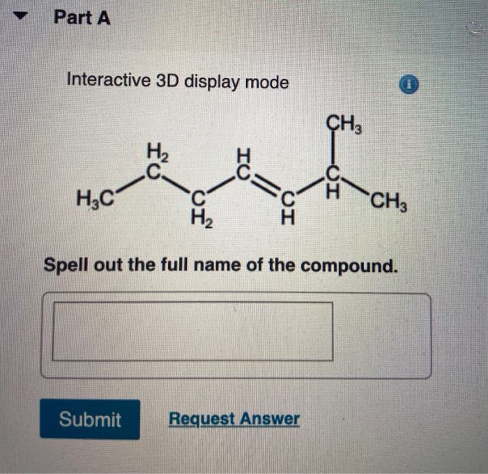 Solved Part A Interactive 3D display mode CH3 IG & of H2C H2 | Chegg.com