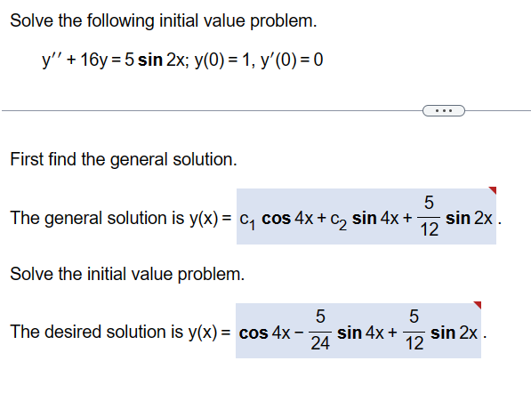 Solve the following initial value | Chegg.com