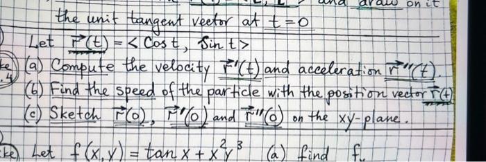 Solved Let r(t)= cost,sint (a) Compute the velocity r′(t) | Chegg.com
