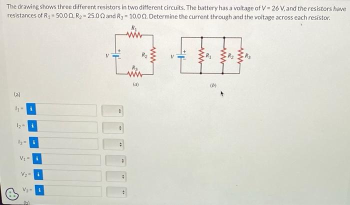 Solved The drawing shows three different resistors in two | Chegg.com