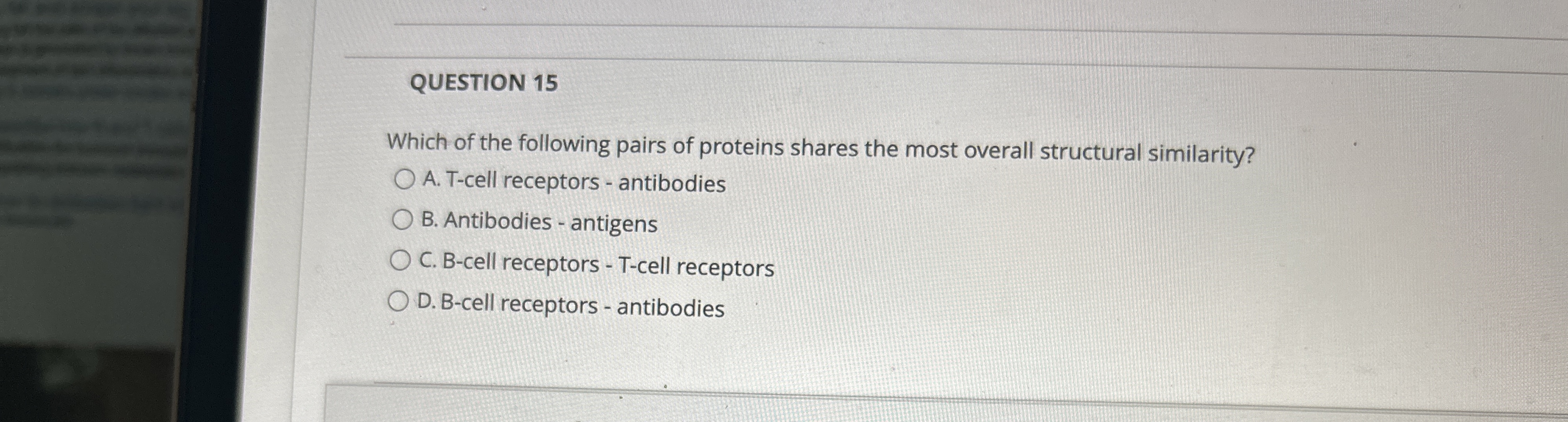 Solved QUESTION 15Which of the following pairs of proteins | Chegg.com