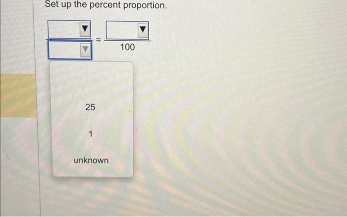 Solved Set up the percent proportion, and write "unknown" | Chegg.com