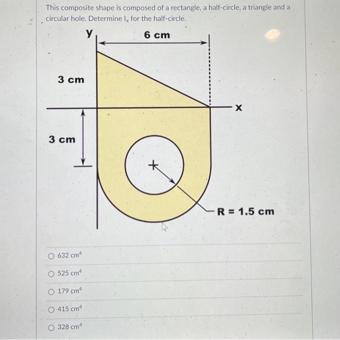 Solved This composite shape is composed of a rectangle, a | Chegg.com