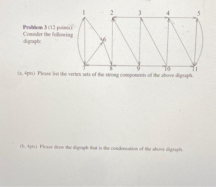 Solved Problem 3 (12 points): Consider the following | Chegg.com