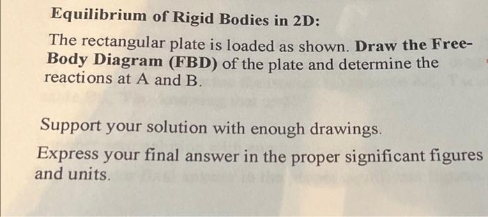 Solved Equilibrium of Rigid Bodies in 2D: The rectangular | Chegg.com