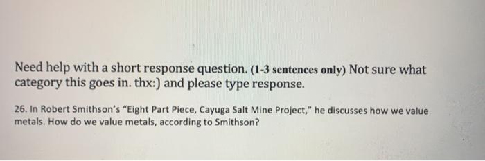 Solved Need help with a short response question. (1-3 | Chegg.com