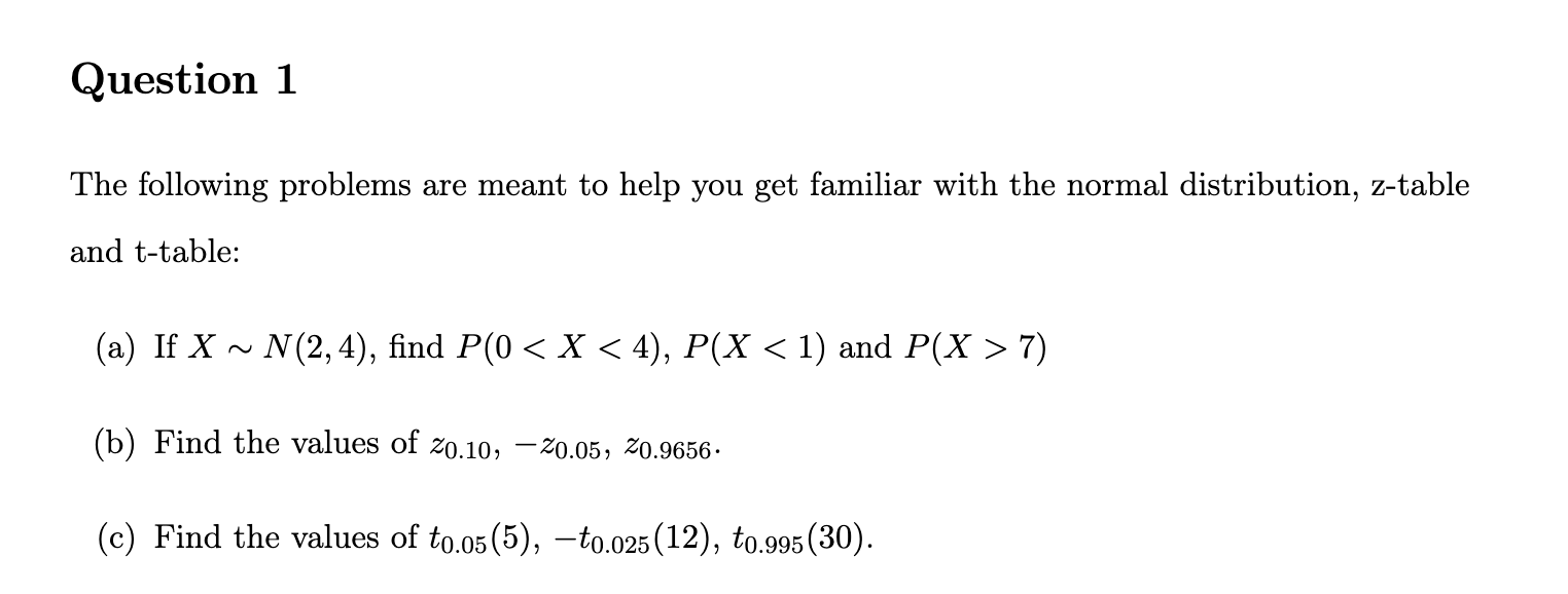 Solved Question 1The following problems are meant to help | Chegg.com