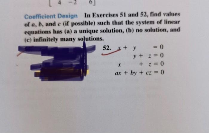 Solved 6 Coefficient Design In Exercises 51 and 52, find | Chegg.com
