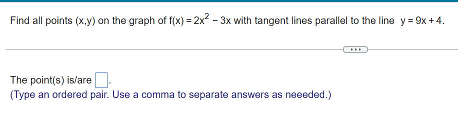 Solved Find all points (x,y) ﻿on the graph of f(x)=2x2-3x | Chegg.com