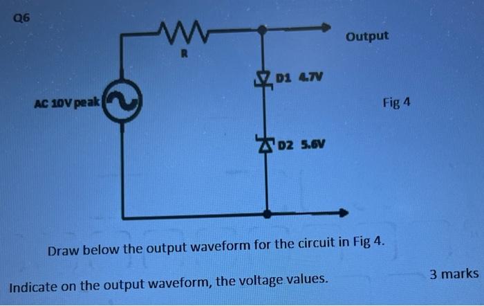 Solved Draw below the output waveform for the circuit in Fig | Chegg.com