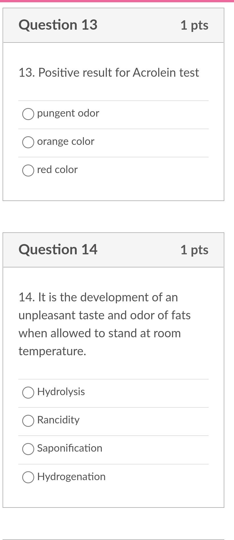 Solved Question 11 1 pts 11. Positive result for Salkowski's | Chegg.com