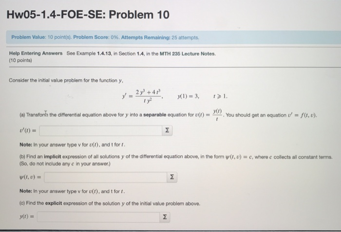 Solved Hw05-1.4-FOE-SE: Problem 9 Problem Value: 10 points). | Chegg.com
