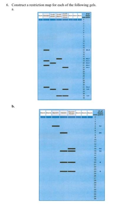 6. Construct a restriction map for each of the | Chegg.com