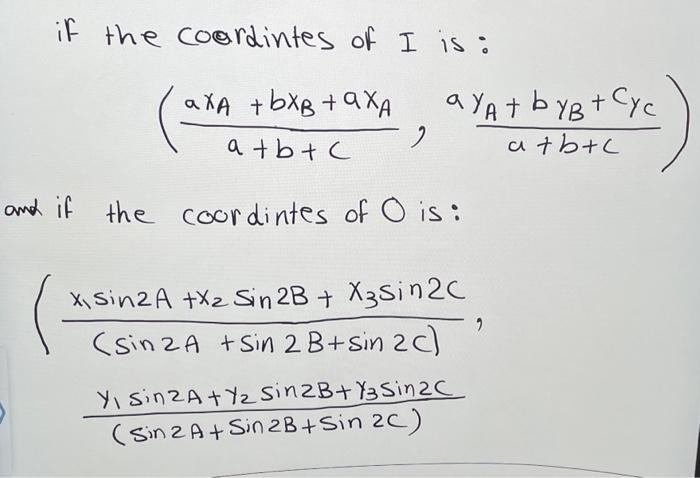 Solved Find the distance between the incenter I and the | Chegg.com