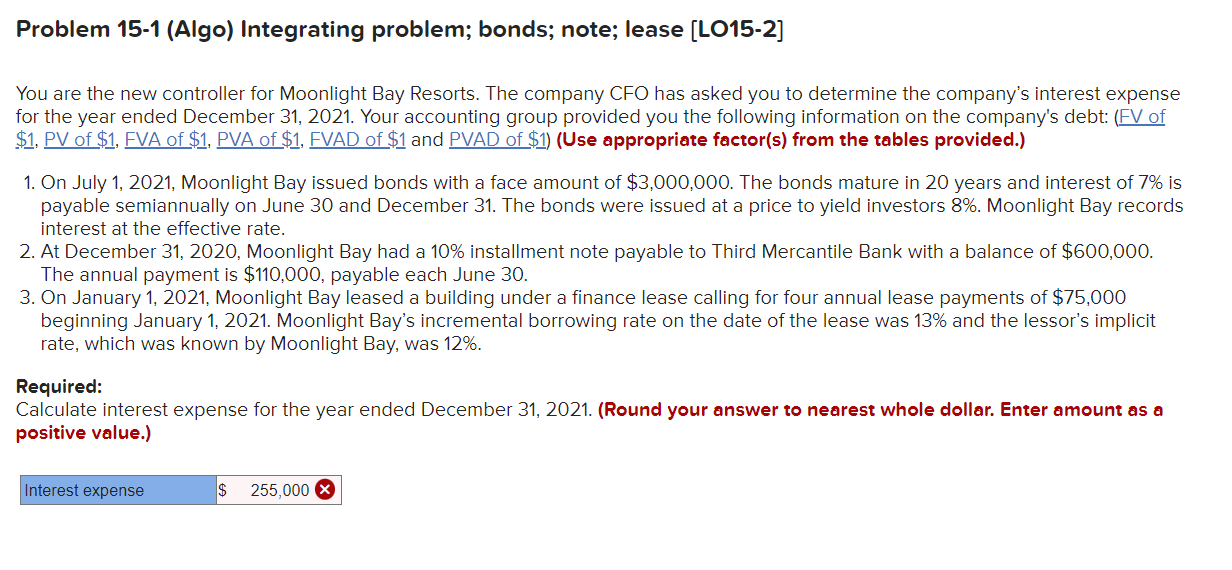 Solved Problem 15-1 (Algo) Integrating problem; bonds; | Chegg.com Solved Problem 15-1 (Algo) Integrating problem; bonds; | Chegg.com
