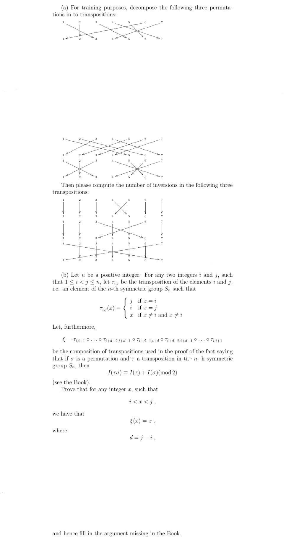 Solved (a) ﻿For training purposes, decompose the following | Chegg.com