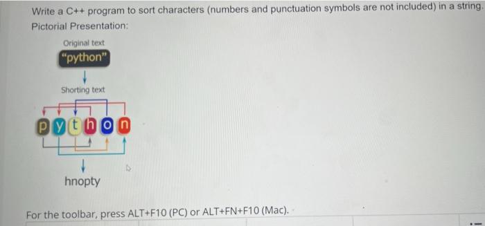 Solved Write A C Program To Sort Charact Racters Numbers 4764