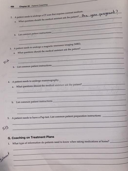 Solved 4.88 Chapter 22 Patient Coaching 2 A patient needs to | Chegg.com
