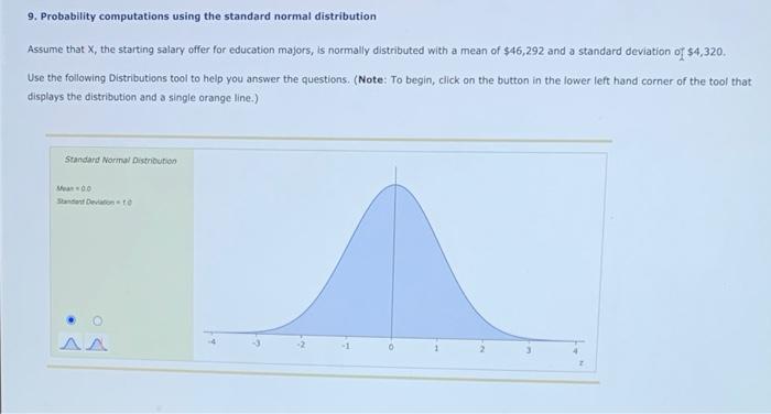 Solved 9. Probability computations using the standard normal | Chegg.com