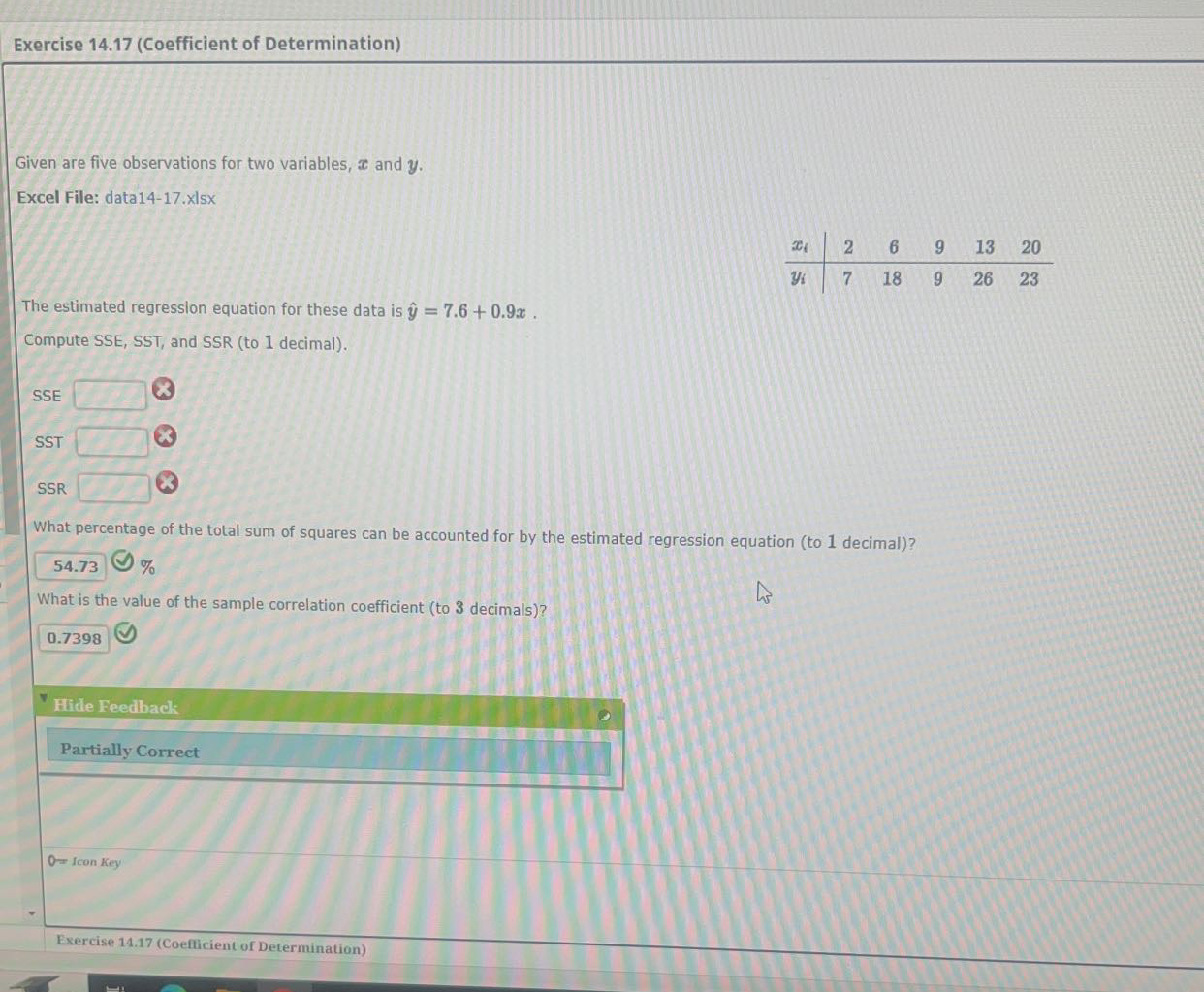 Solved Exercise 14.17 (Coefficient of Determination)Given | Chegg.com