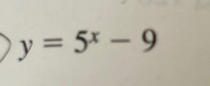 Solved y=5x-9 | Chegg.com