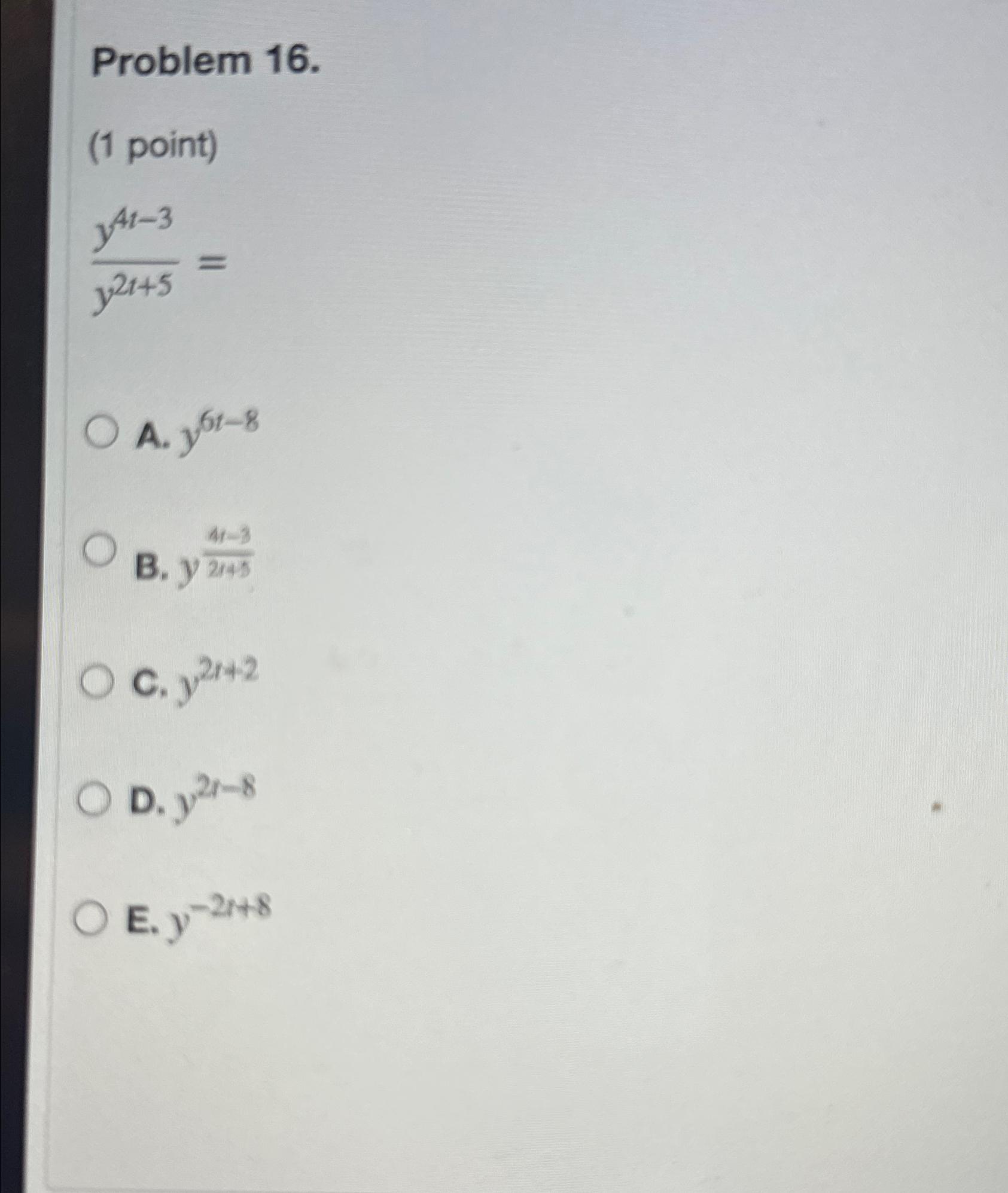 Solved Problem 16.(1 | Chegg.com