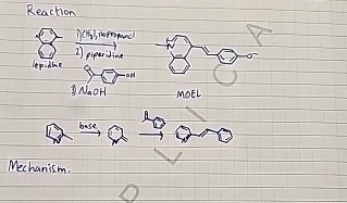 Solved Reaction: synthesize MOEL from lepidineMechanism: | Chegg.com