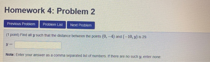 Solved Homework 4: Problem 2 Previous Problem Problem List | Chegg.com
