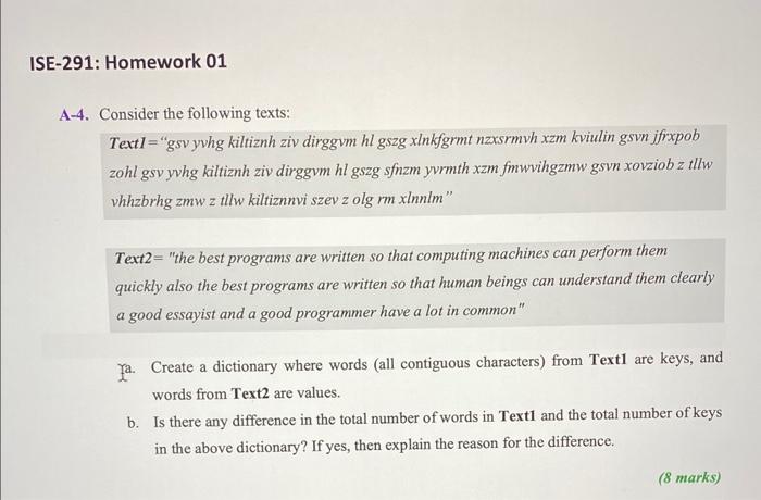 Solved TextI = "gsv yvhg kiltiznh ziv dirggvm hl gszg | Chegg.com