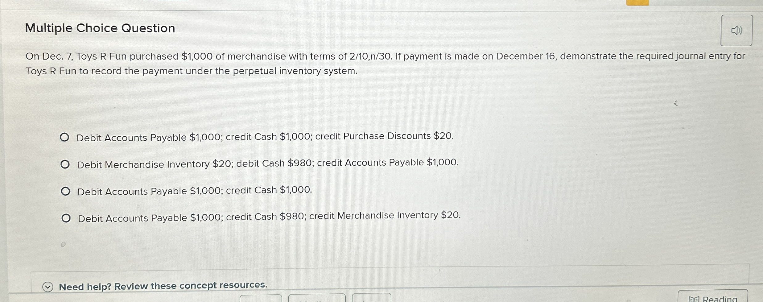 Solved Multiple Choice QuestionOn Dec. 7 , ﻿Toys R Fun | Chegg.com