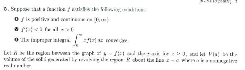 Suppose that a function f ﻿satisfies the following | Chegg.com