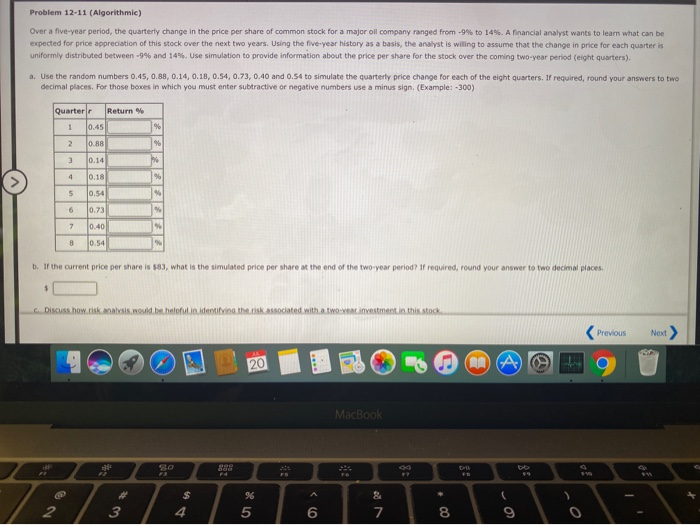 Solved Problem 12-11 (Algorithmic) Over a five-year period, | Chegg.com