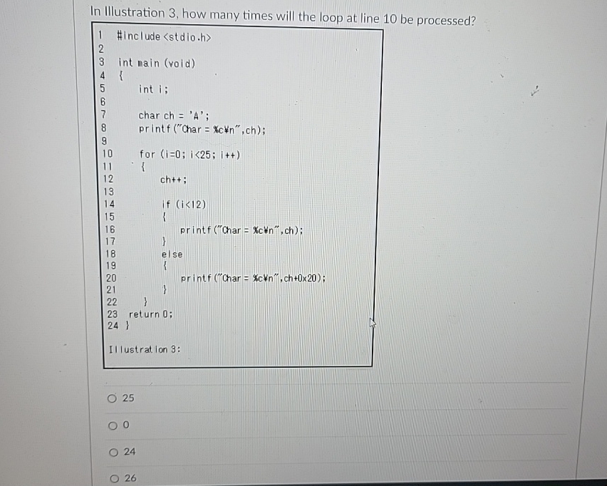 Solved In Illustration 3, ﻿how many times will the loop at | Chegg.com