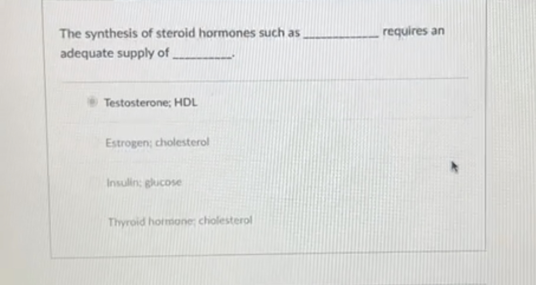 Solved The synthesis of steroid hormones such as requires an | Chegg.com