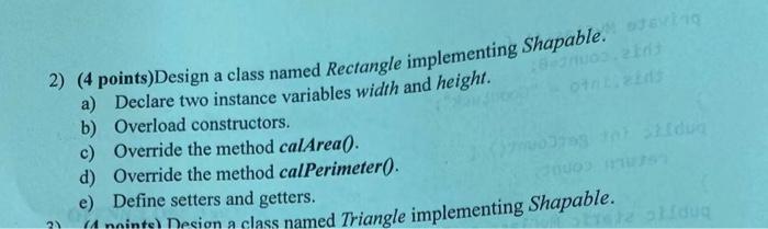 Solved 2 ot du 2) (4 points)Design a class named Rectangle | Chegg.com