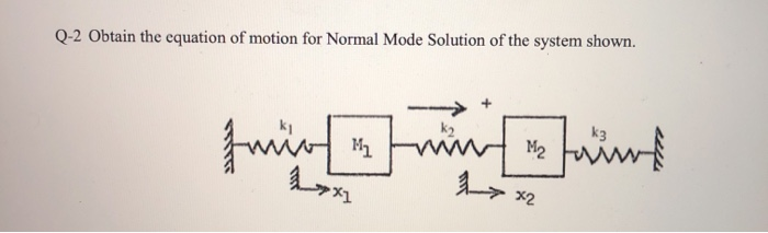Solved Q-2 Obtain the equation of motion for Normal Mode | Chegg.com