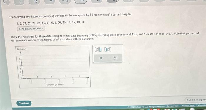 Solved Draw The Histegram For These Data Using An Initial 