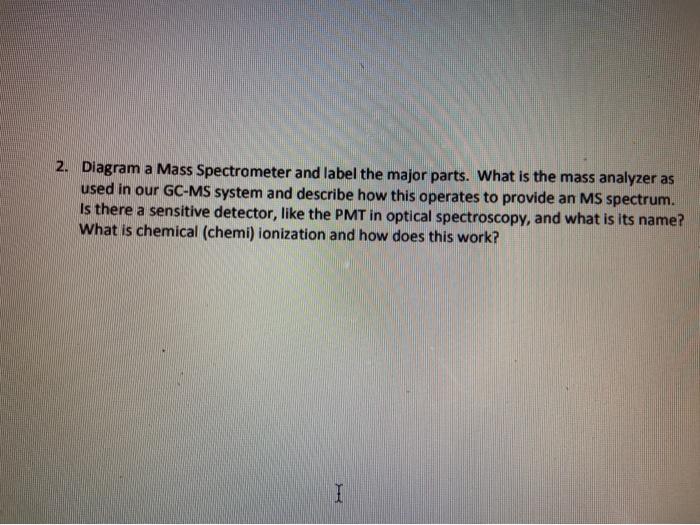 Solved 2. Diagram a Mass Spectrometer and label the major | Chegg.com