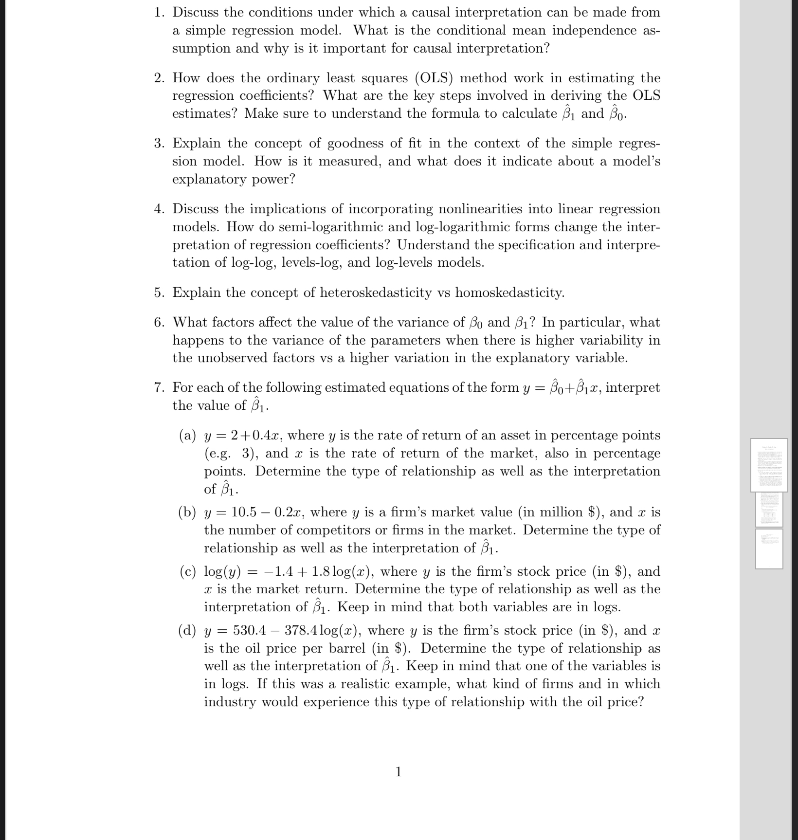 Solved Discuss the conditions under which a causal | Chegg.com